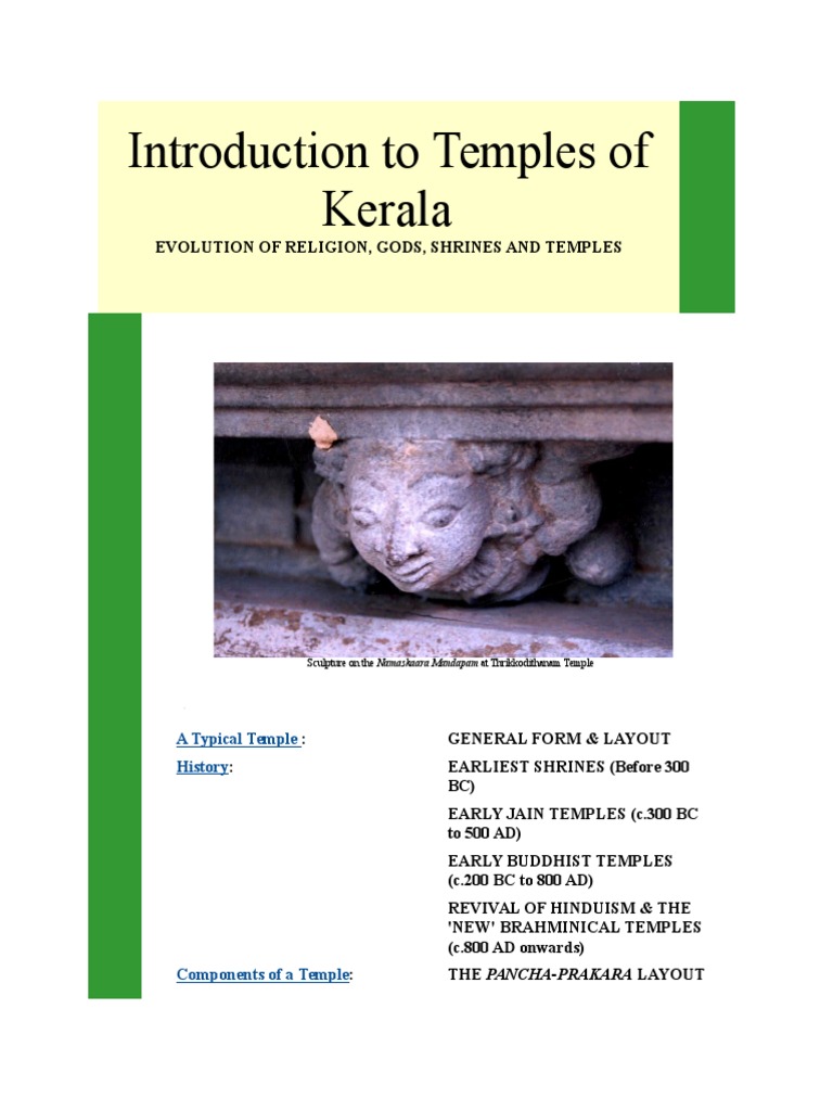 Introduction To Temples of Kerala | PDF | Kerala | Shrine