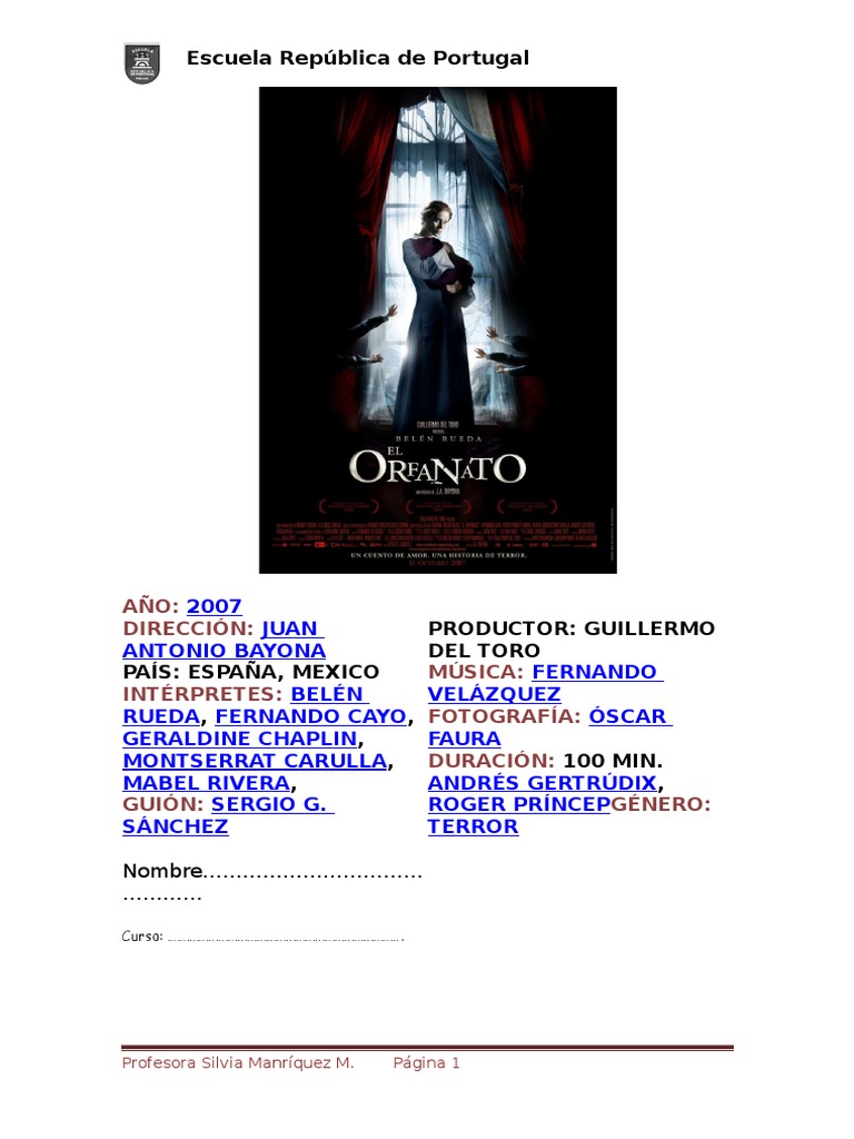 El Orfanato: Terror y Desapariciones | PDF
