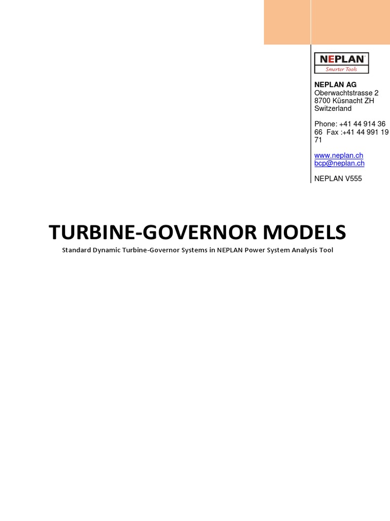 NEPLAN Turbine-Governor Models | PDF | Engines | Electrical Grid