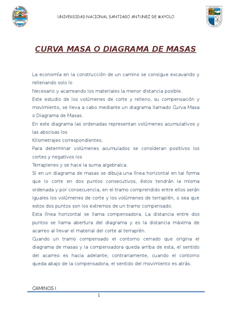 Curva Masa o Diagrama de Masas | PDF | Sistema de coordenadas ...