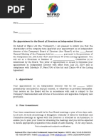 Non Executive Directors Letter of Appointment | PDF | Prospectus ...