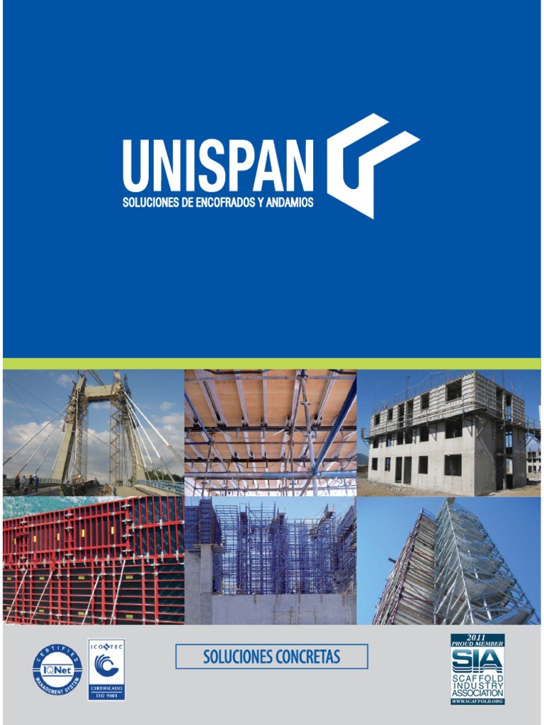 Soluciones de Encofrados Unispan | PDF | Andamio | Aluminio