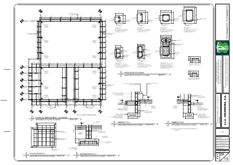 09 - Cimientos y Columnas-Plano | PDF