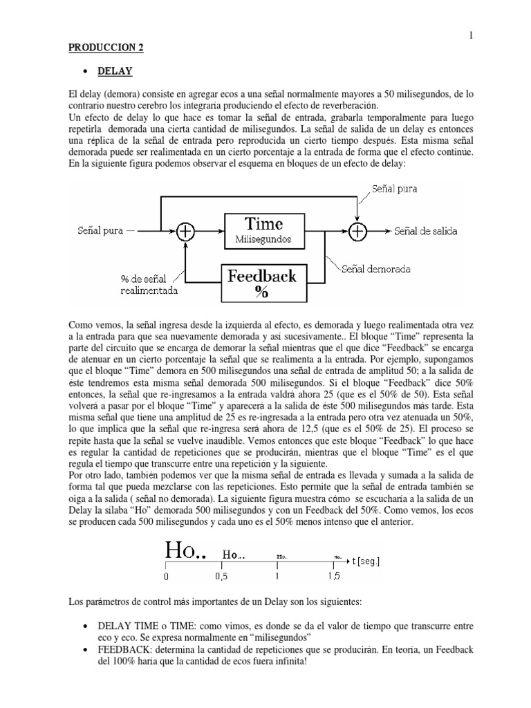 Funcionamiento Del Efecto Delay | PDF | Tempo | Sonido