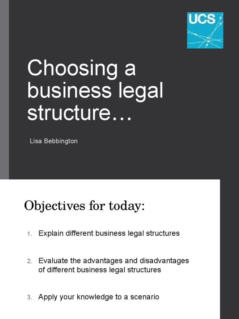Understanding Business Legal Structures | PDF | Limited Liability ...