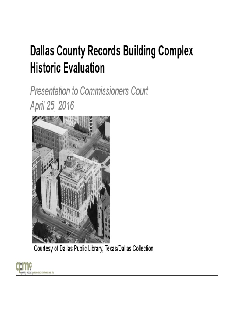 Records BLDG - Historical Evaluation Presentation - 042616 | PDF ...