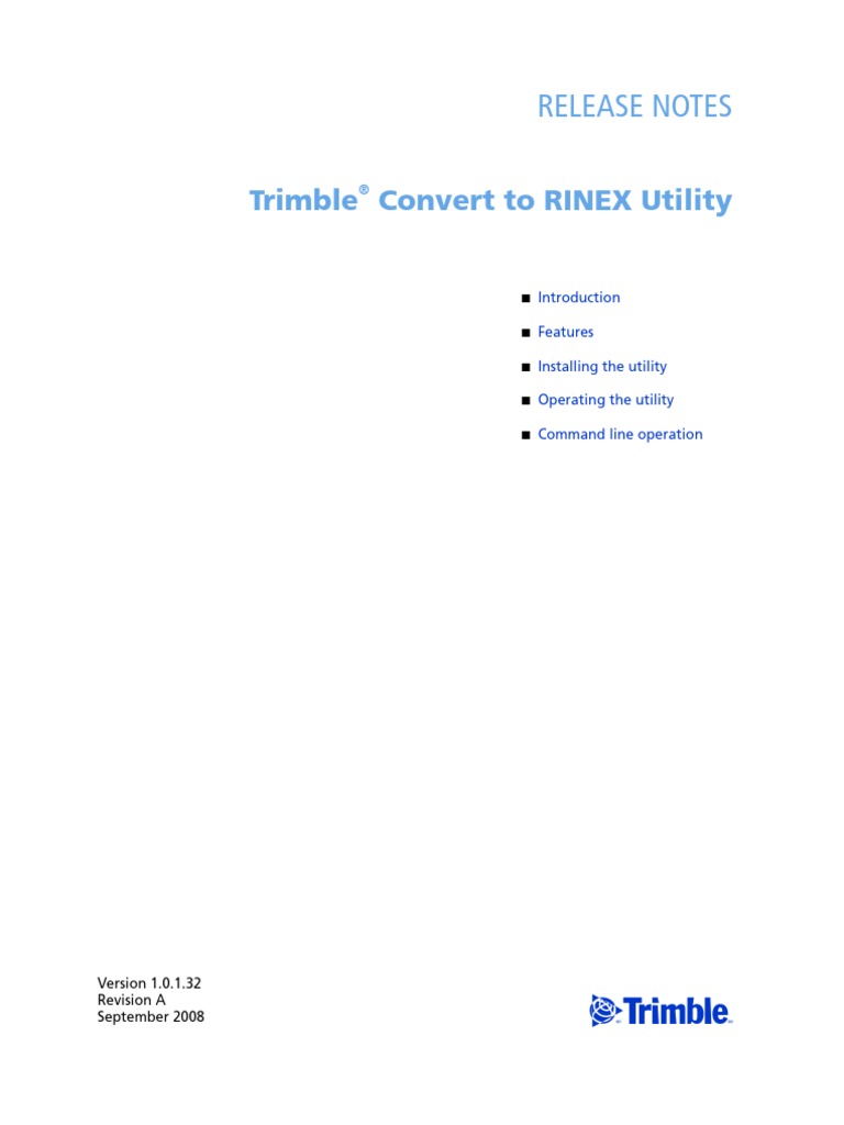 ConvertToRinex 10132A RelNotes Eng | PDF | Computer Architecture ...