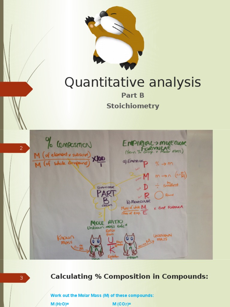 Quantitative Chem Notes B | PDF | Formula | Molecules