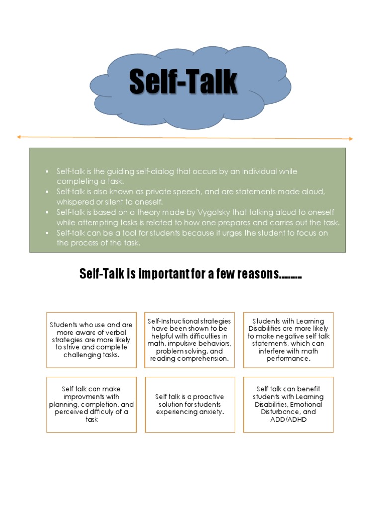 Self Talk | PDF | Action (Philosophy) | Clinical Psychology