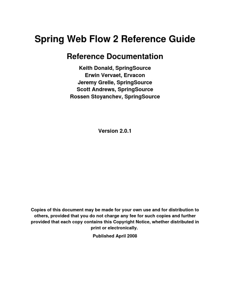 Spring Webflow Reference | PDF | Java Server Faces | Scope (Computer Science)