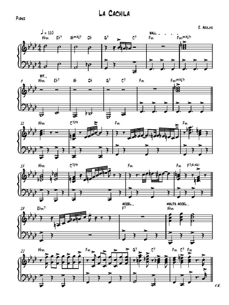 La Cachila Piano | PDF