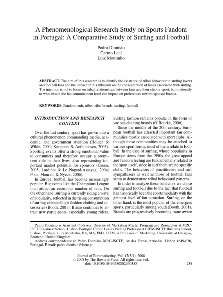 Dionisio Leal e Moutinho A Comparative Study of Surfing and Football ...