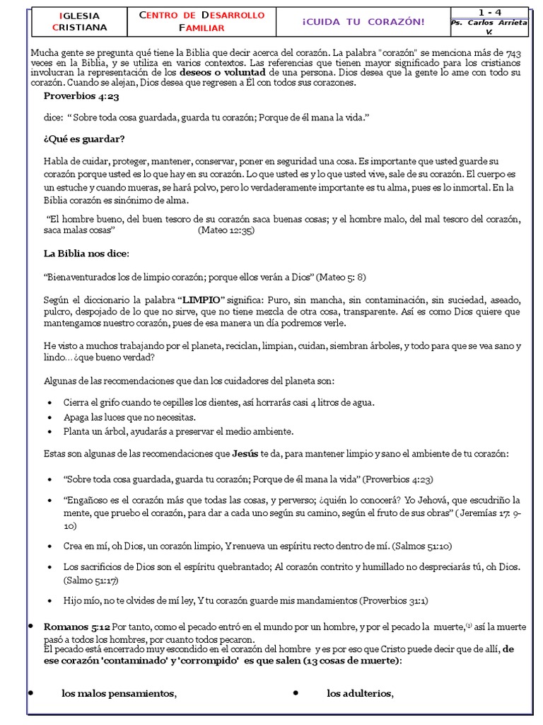 Cuida Tu Corazon | PDF | Pecado | Alma