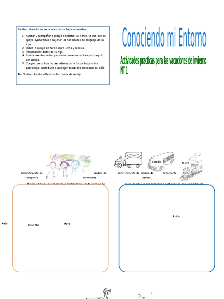 Cuadernillo NT1 | PDF | Transporte | Naturaleza