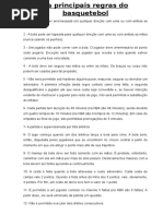 Regras Básicas do Basquete FIBA | PDF