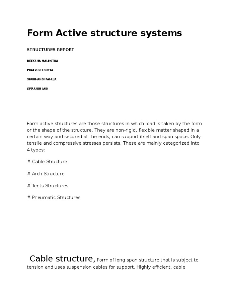 Form Active Structure System SSPD | PDF | Building Engineering ...