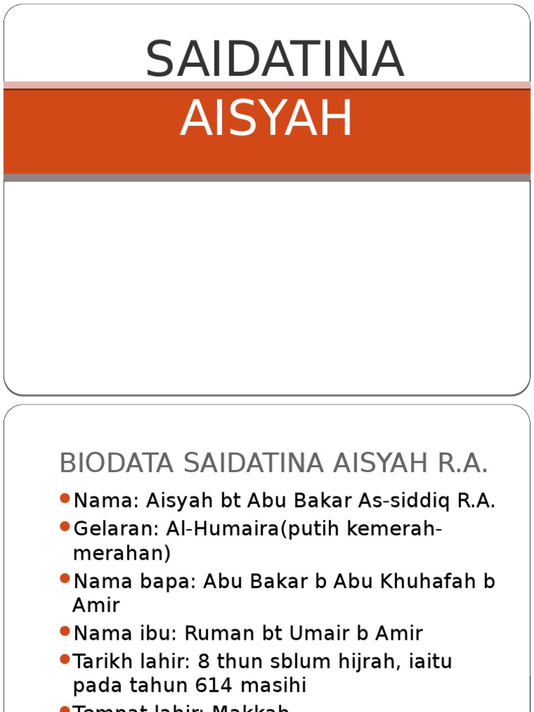 Saidatina Aisyah Pdf