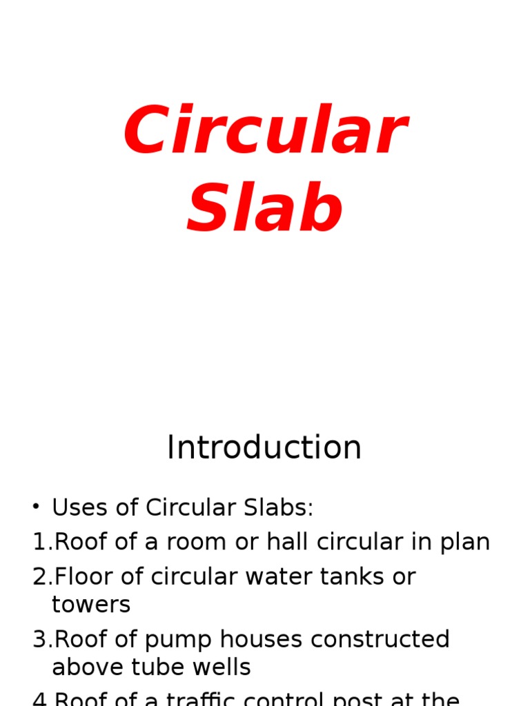 Circular Slabs | PDF | Stress (Mechanics) | Bending