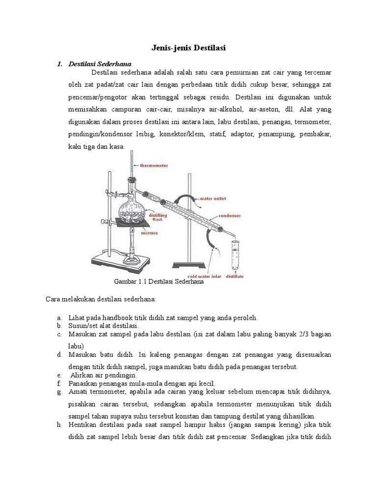 Jenis Destilasi | PDF