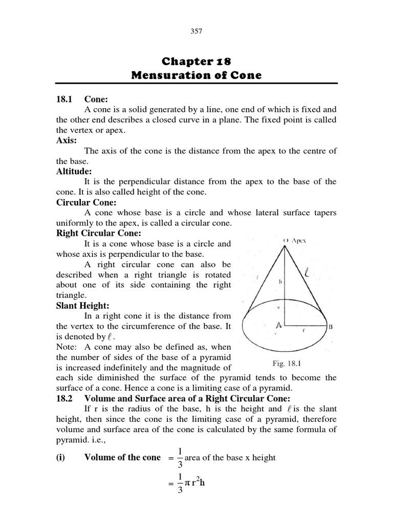 Conical Frustum | Area | Elementary Mathematics