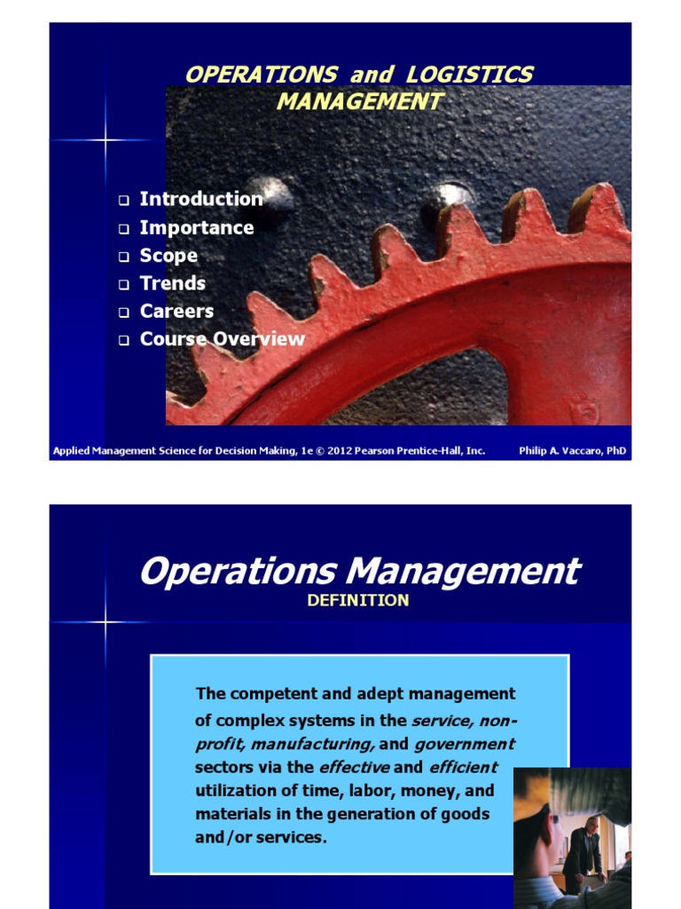 Introduction To Operations and Logistics Management | PDF | Operations ...