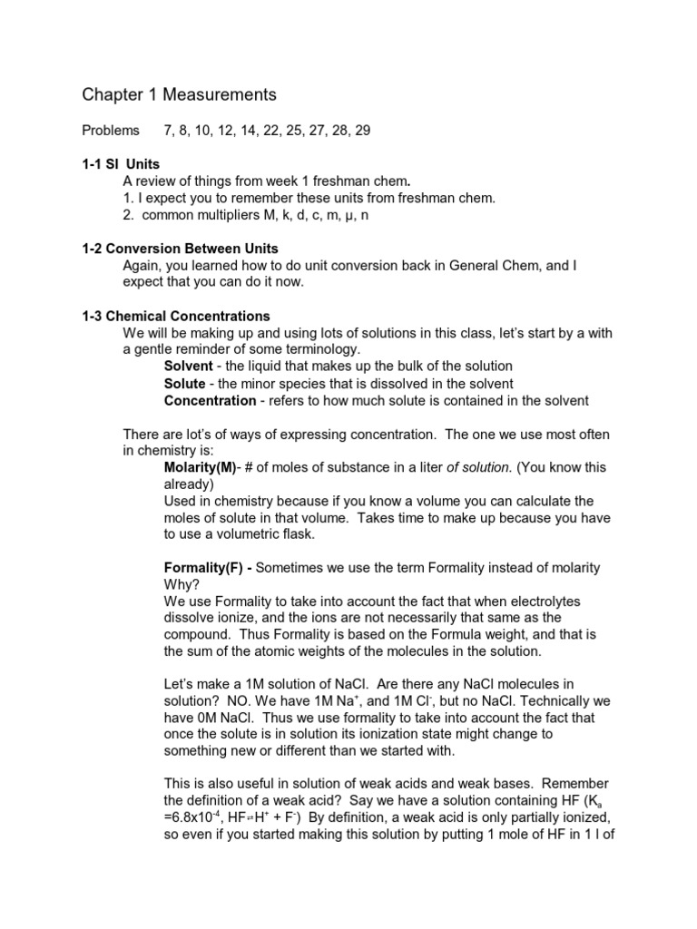 Chapter 1 | PDF | Solution | Parts Per Notation