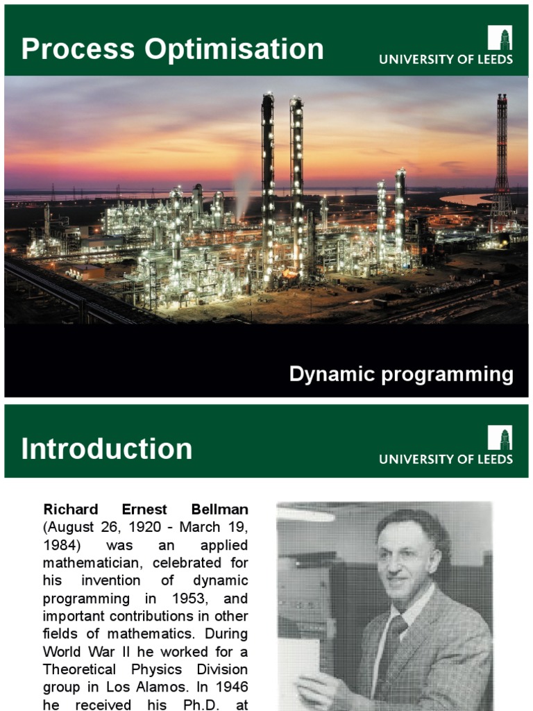 Process Optimisation: Dynamic Programming | PDF | Dynamic Programming ...