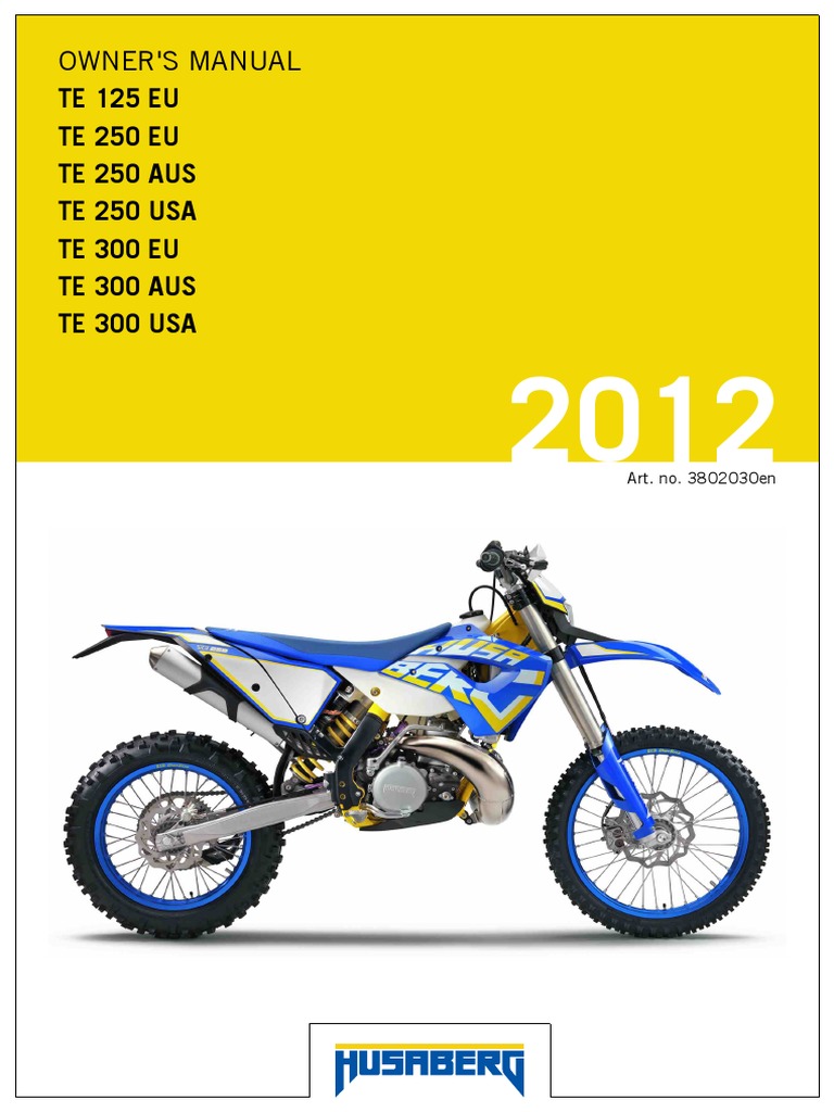 Husaberg OwnersManual | PDF | Carburetor | Brake