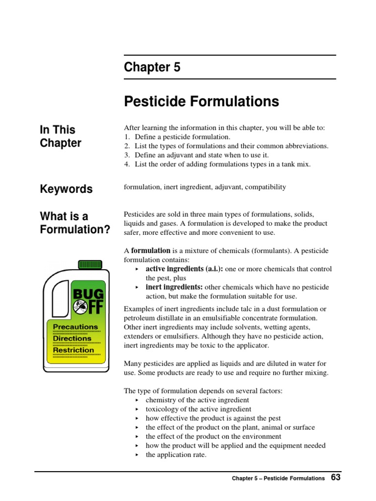 05 - Pesticide Formulations | PDF | Pesticide | Pharmaceutical Formulation