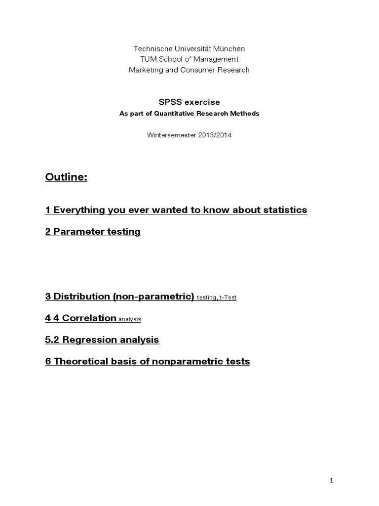 2015 SPSS Exercise | PDF | Student's T Test | Quantile