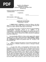Sample Rejoinder Affidavit | PDF | Affidavit | Government