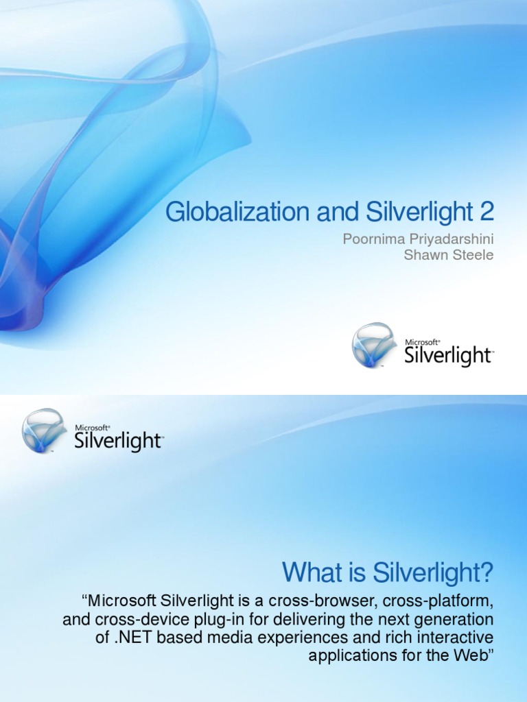 Globalization and Silver Light | PDF | Microsoft Silverlight | Operating System