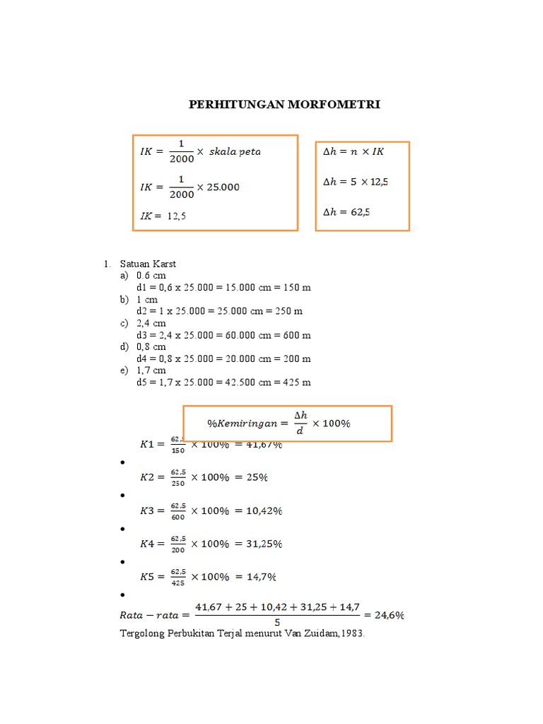 Perhitungan Morfometri | PDF