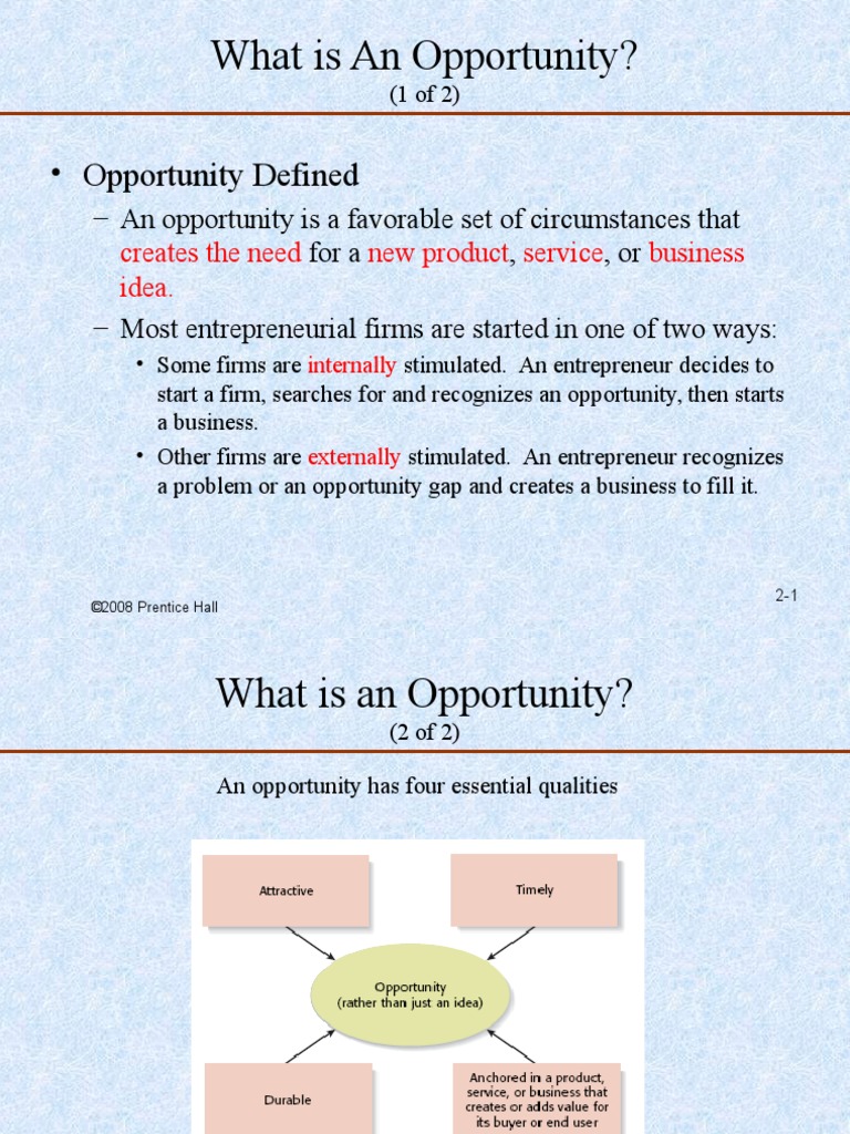 What Is An Opportunity | PDF | Brainstorming | Survey Methodology