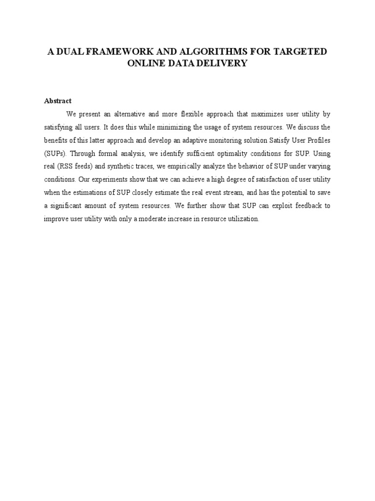 A Dual Framework and Algorithms For Targeted | PDF | Mathematical ...