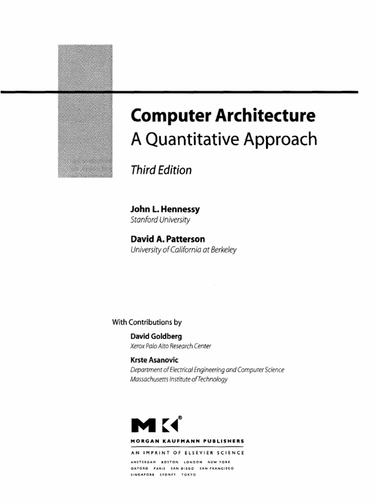 Computer Architecture A Quantitative Approach Parallel Computing Instruction Set 