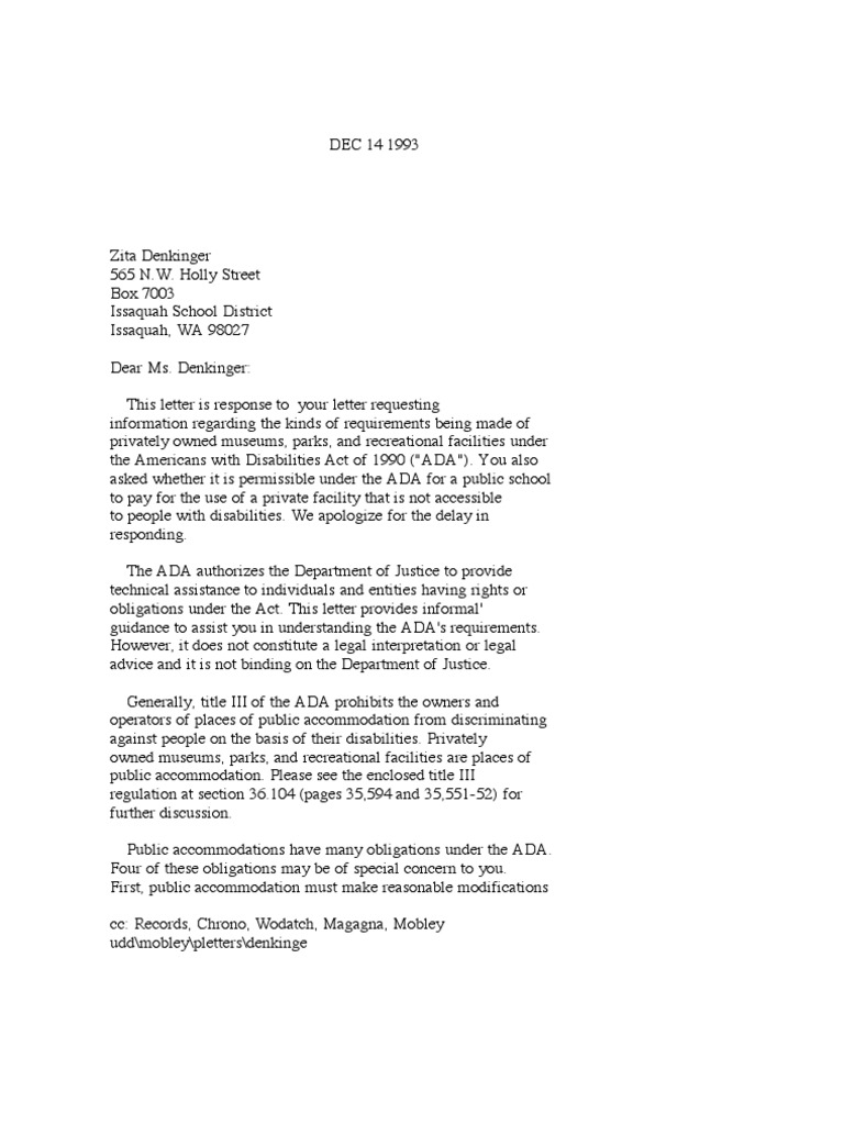 US Department of Justice Civil Rights Division - Letter - Tal435 | PDF ...
