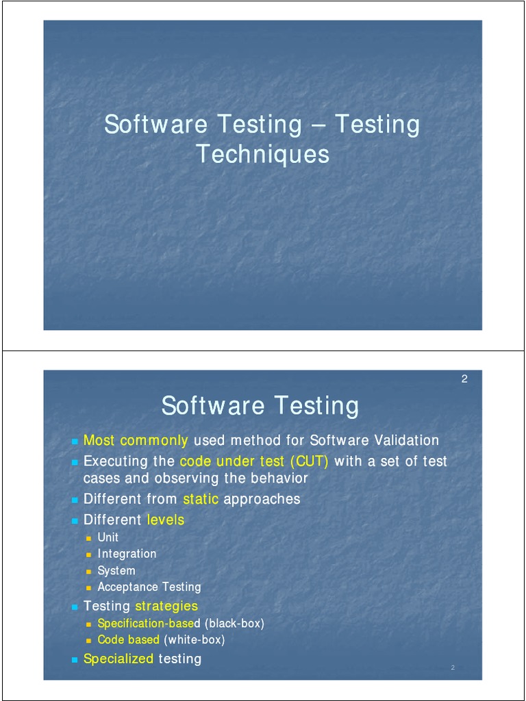 Software Testing Techniques | PDF | Software Testing | Control Flow