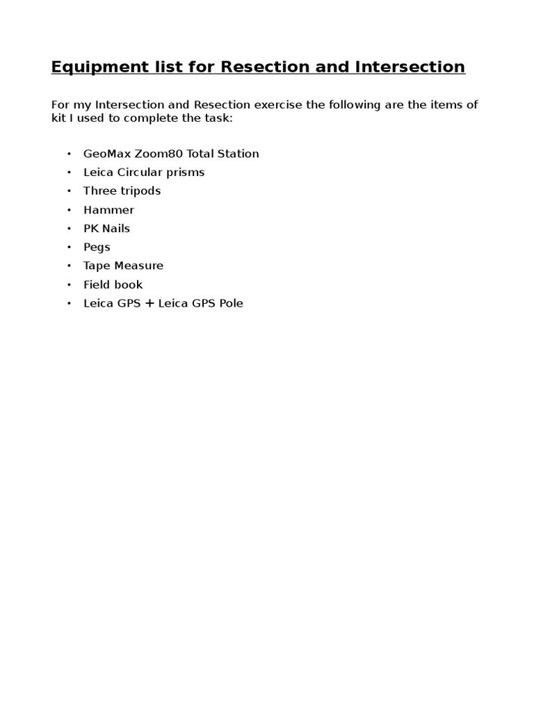 Intersection and Resection | Surveying | Nature