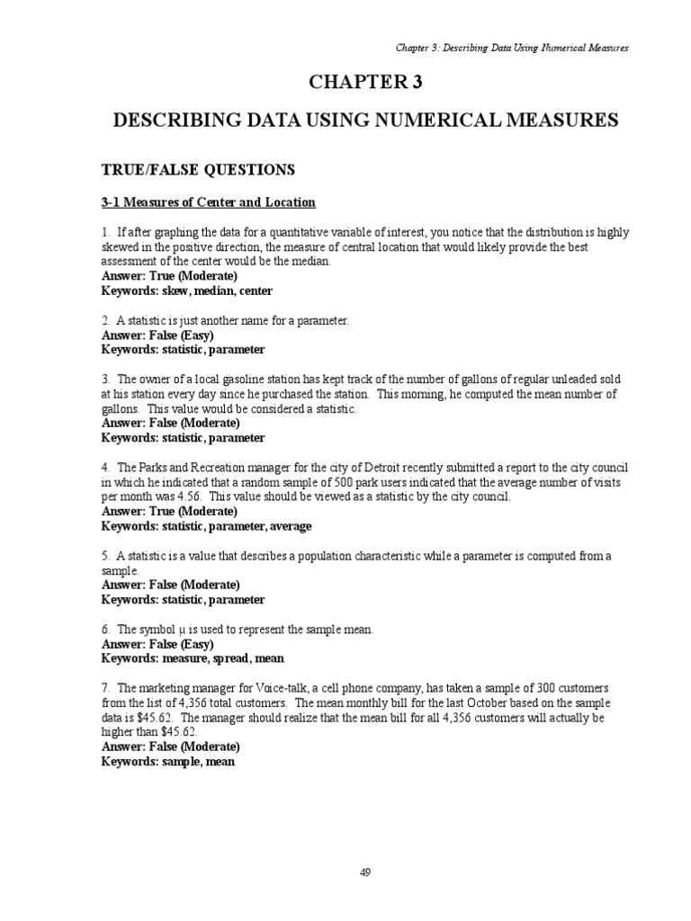 Groebner Tif Ch03 | PDF | Coefficient Of Variation | Standard Deviation
