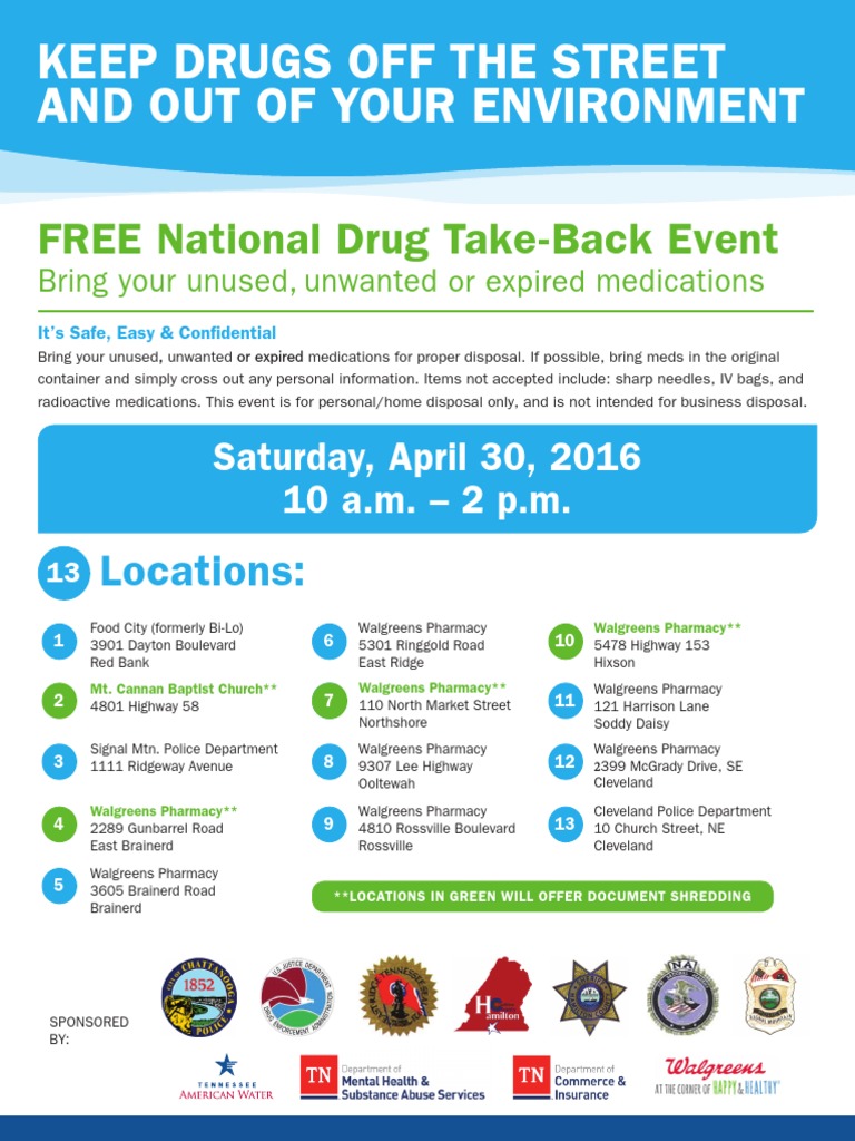 TN 2016DrugTakeBack-Flyer FINAL | PDF