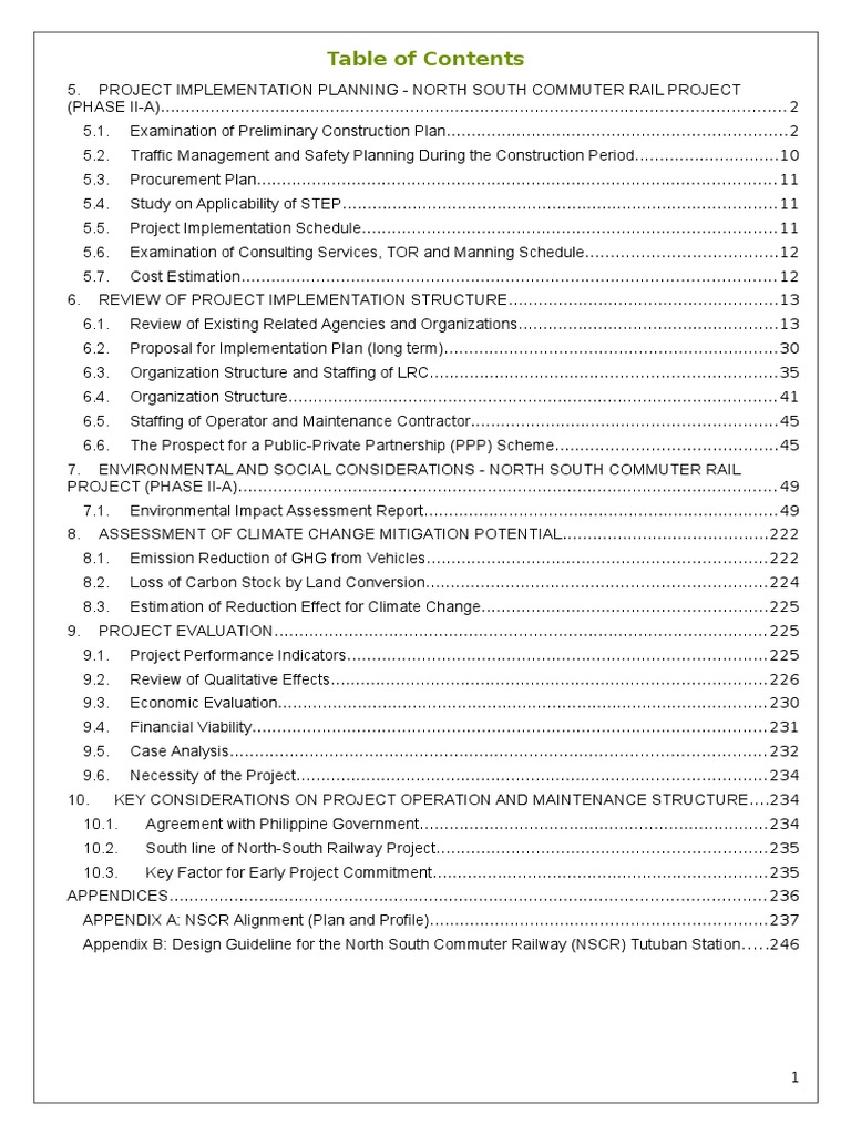 Project Implementation Planning - North South Commuter Rail Project ...