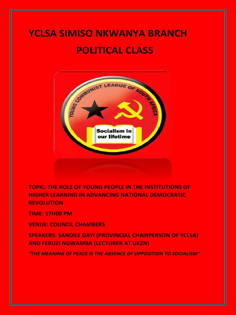 Yclsa Chris Hani Poster | PDF