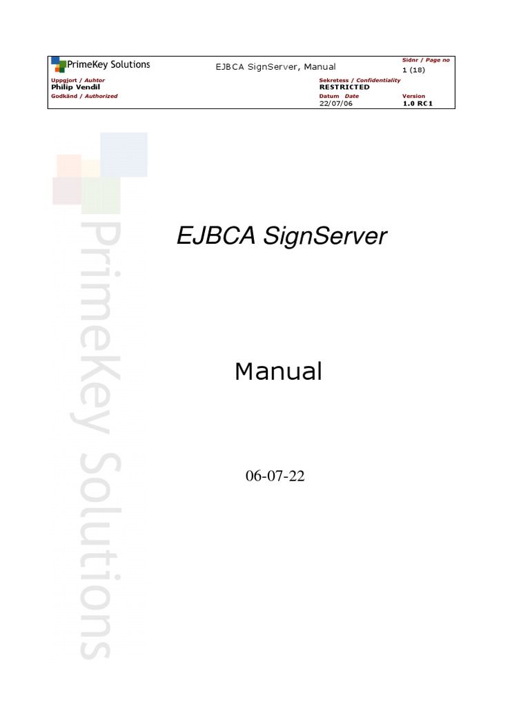 EJBCA SignServer Guide | PDF | Hypertext Transfer Protocol | Public Key ...
