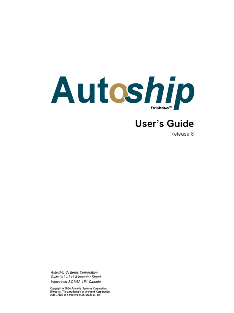 Auto Ship Manual | PDF | Installation (Computer Programs) | Hull ...