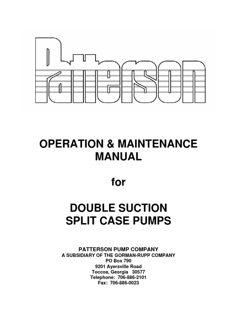 Bomba Patterson | PDF | Bearing (Mechanical) | Pump