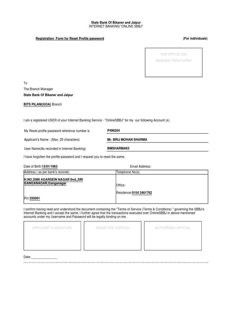 For Office Use Application Serial Number | PDF | Finance & Money ...