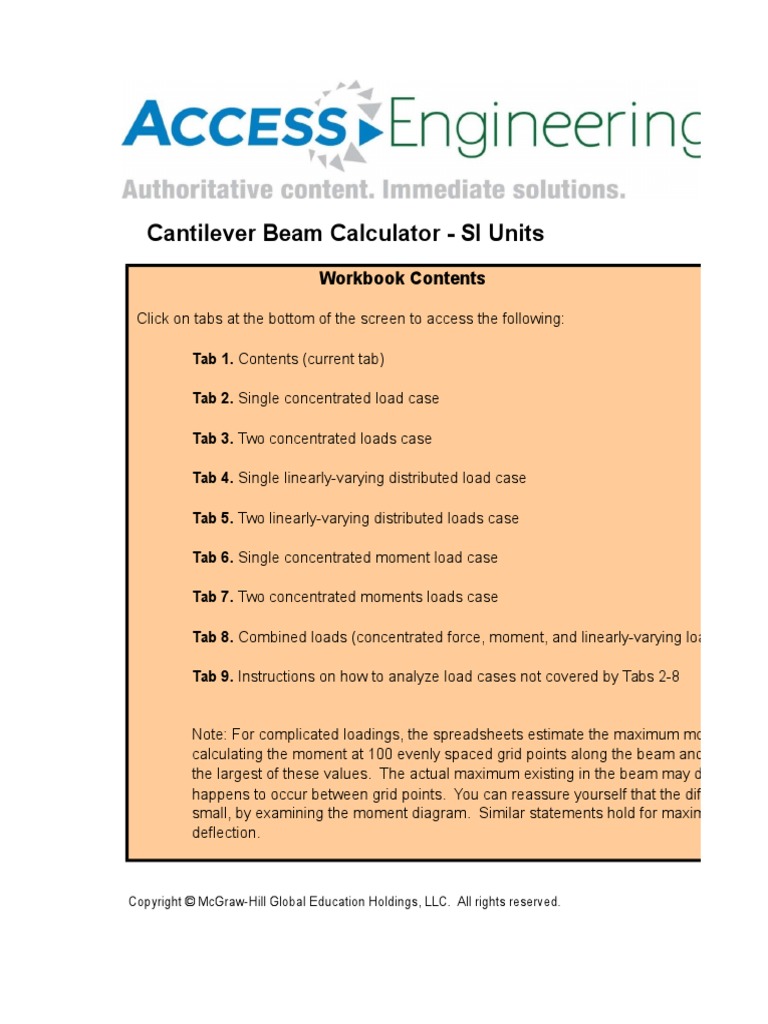 Cantilever-Si Units Final 022615 | PDF | Beam (Structure) | Mechanics
