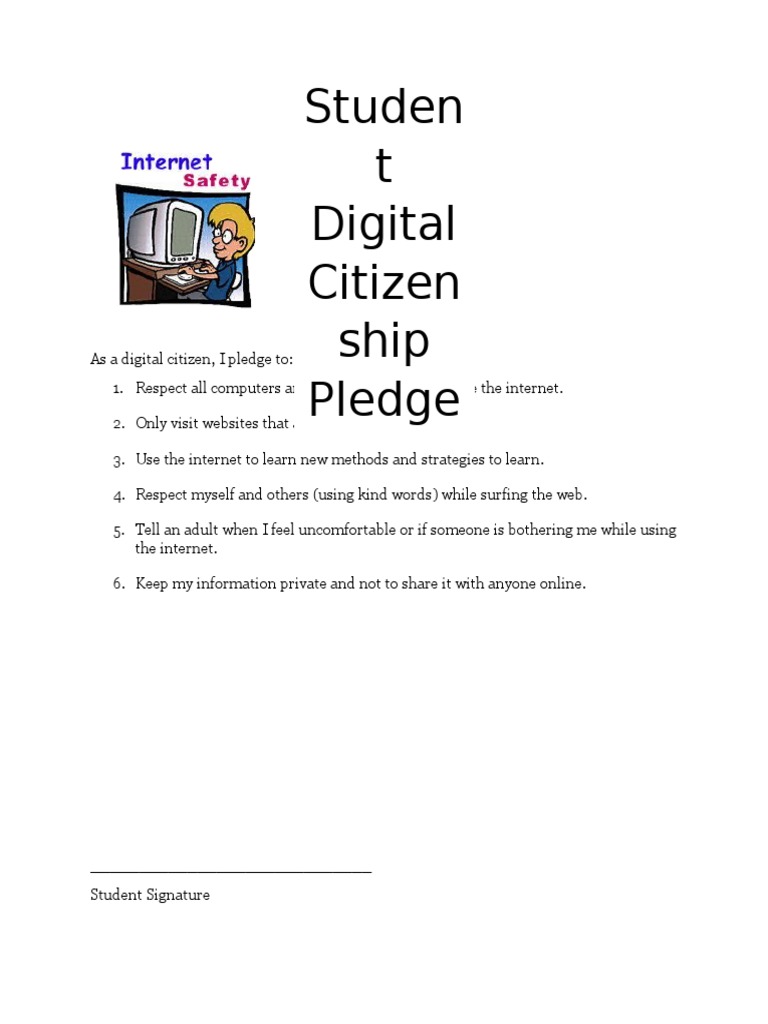 Digital Citizenship Pledge Guide | PDF