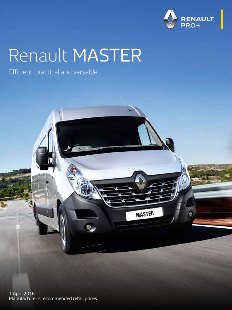 Renault Master Brochure | Turbocharger | Axle